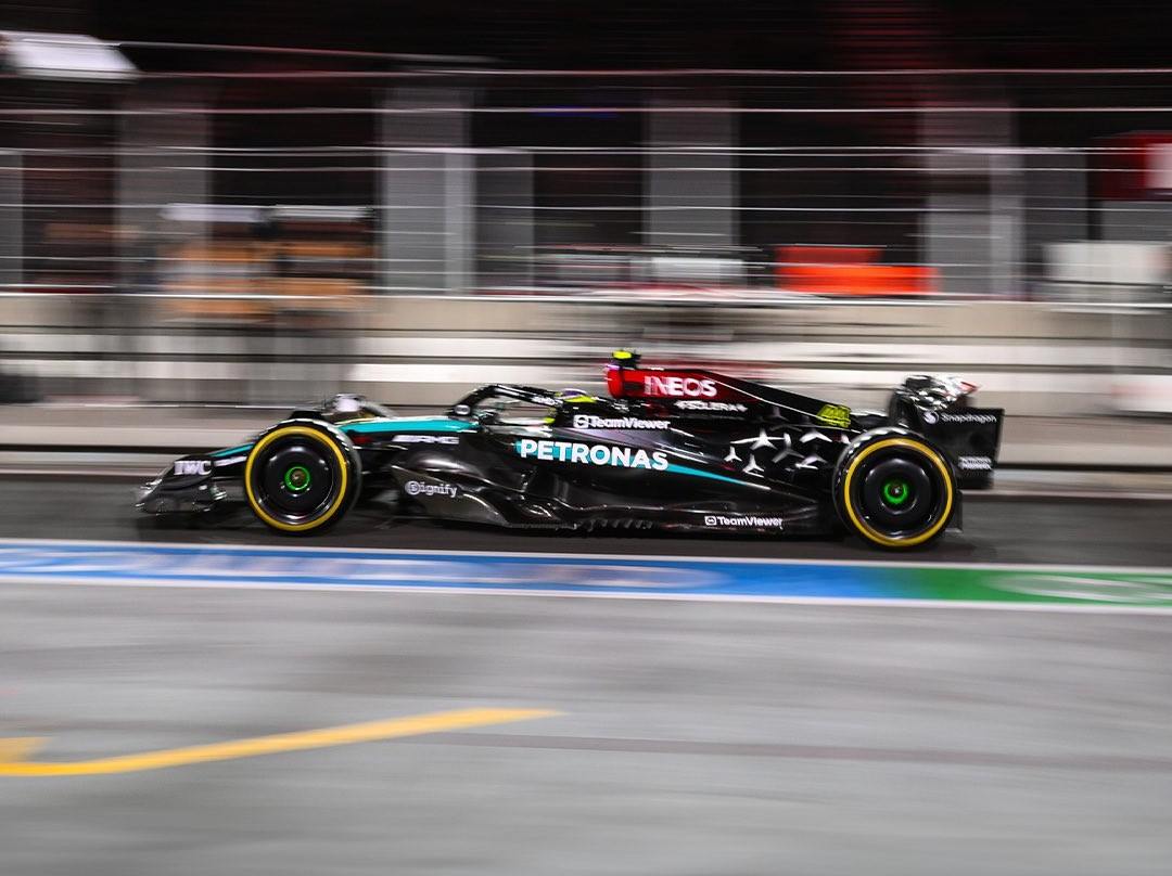 Gp Las Vegas 2024, risultati Fp1: 1-2 Mercedes, Leclerc P4