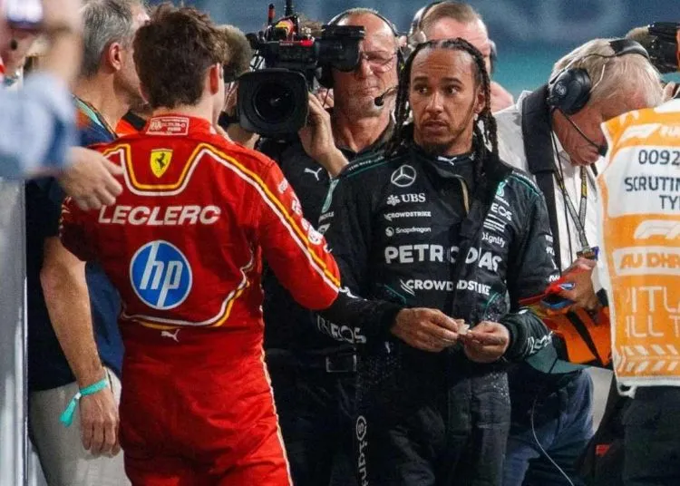 Lewis Hamilton impartisce la prima lezione a Charles Leclerc