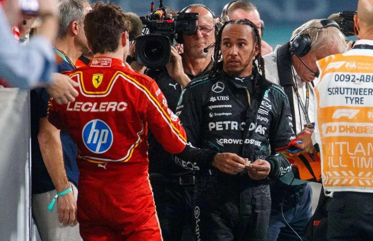 Lewis Hamilton impartisce la prima lezione a Charles Leclerc